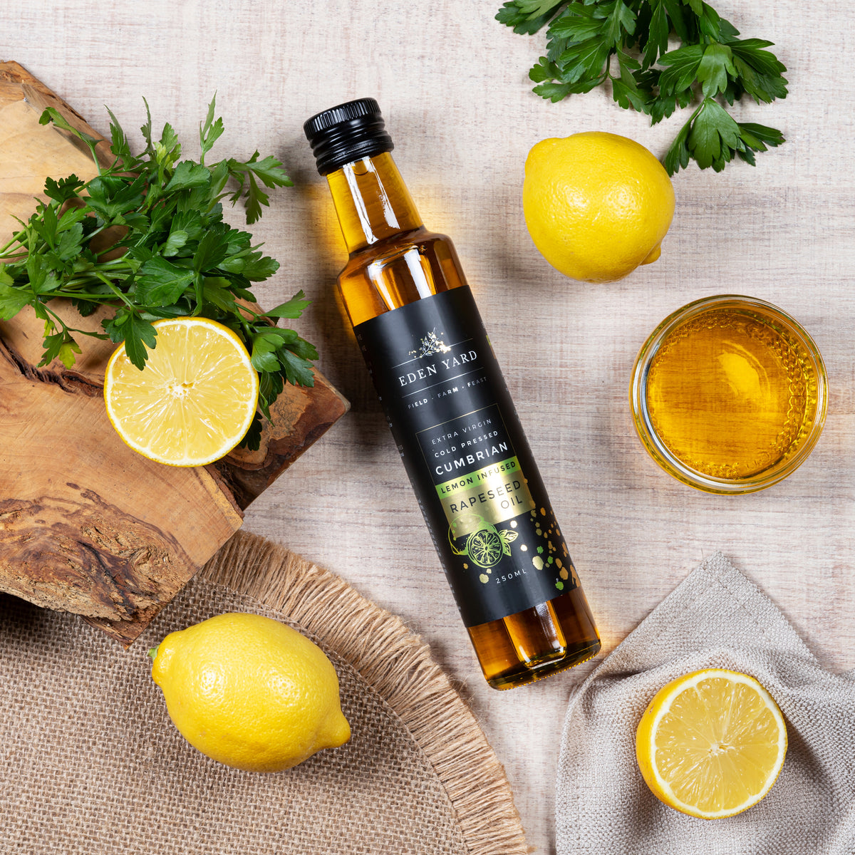 Lemon Infused Rapeseed Oil 250ml – Eden Yard Rapeseed Oil